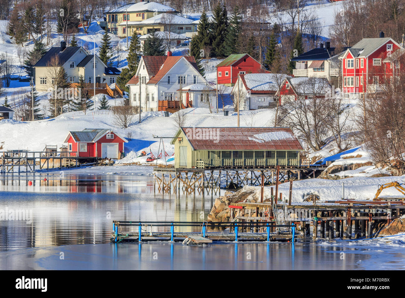 Landscape images ,Arctic Circle Kvaloya island Troms Tromso norway 2018 ...
