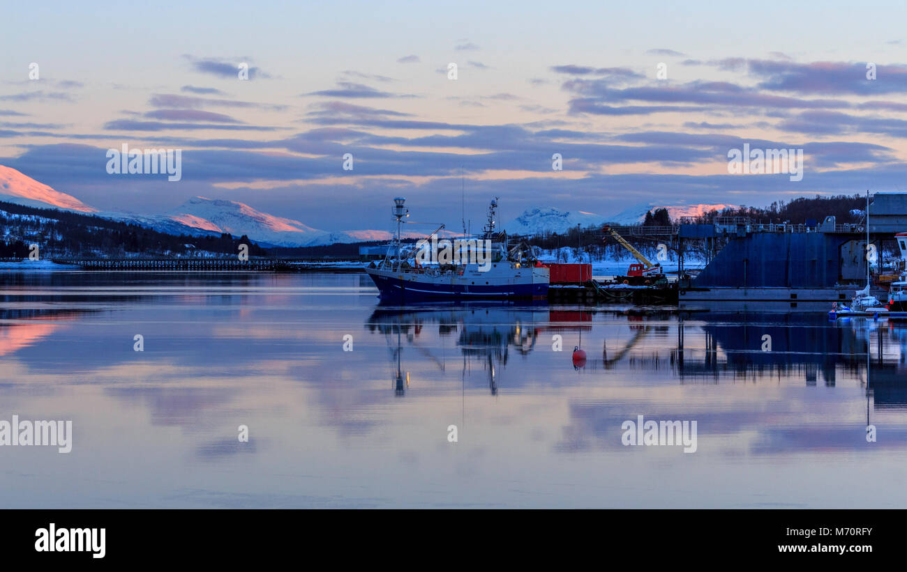 Landscape images ,Arctic Circle Kvaloya island Troms Tromso norway 2018 ...