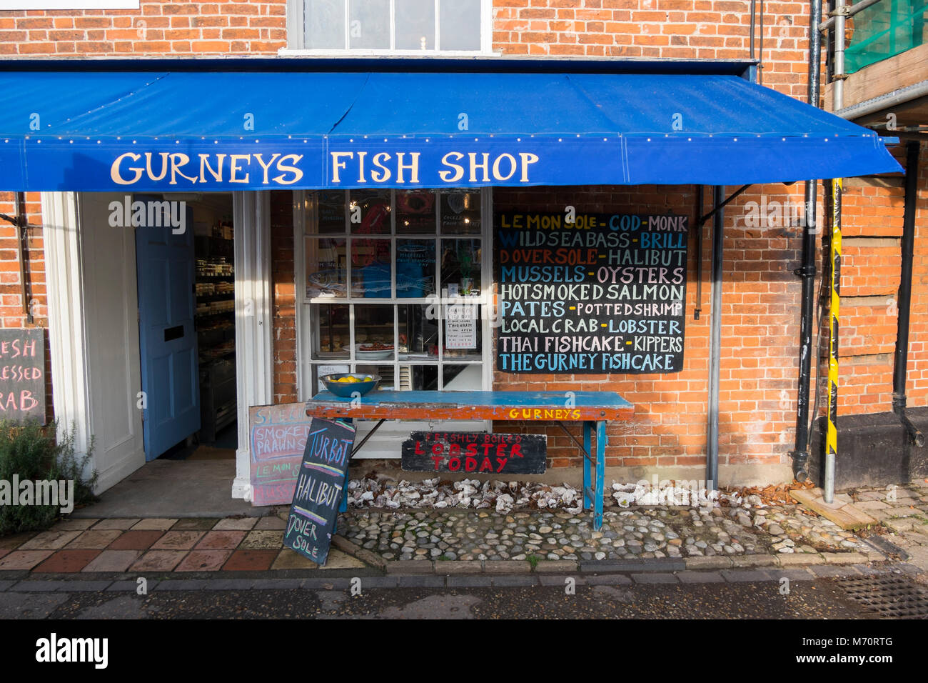 Gurneys Fish Shop in Burnham Market, North Norfolk, UK Stock Photo - Alamy
