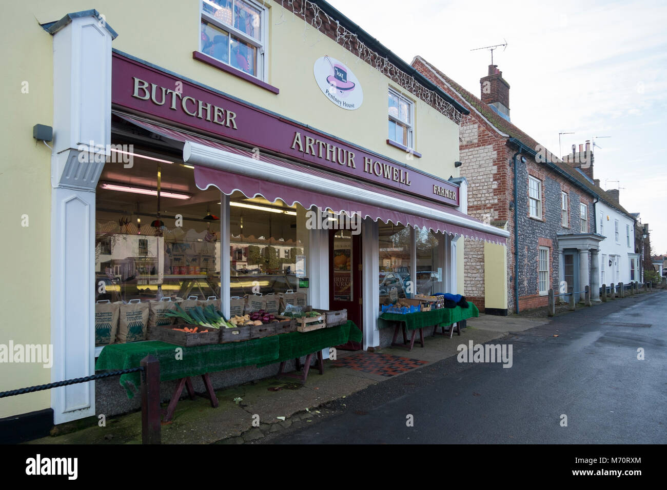 Arthur Howell butcher in Burnham Market, North Norfolk, UK Stock Photo ...