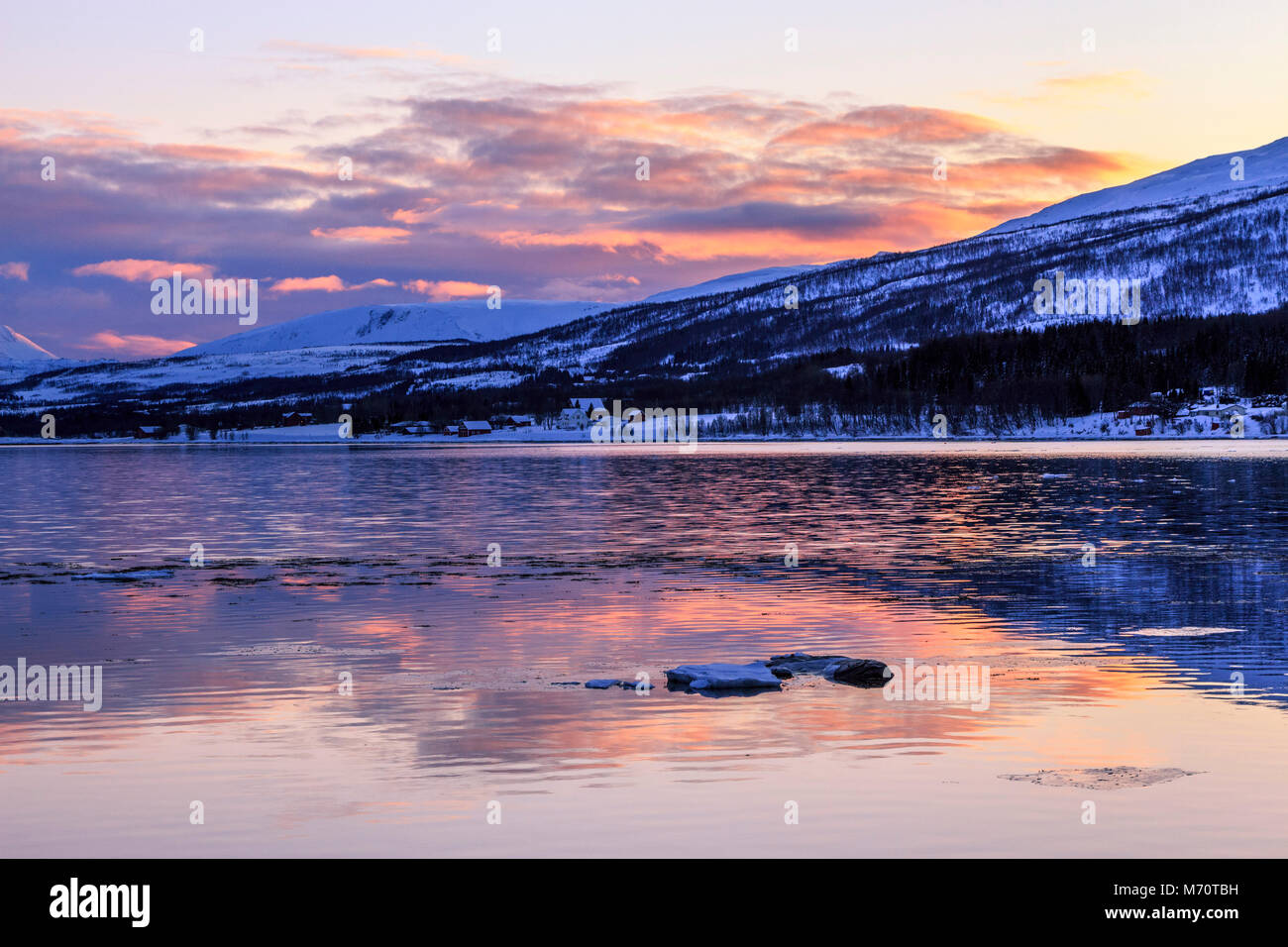 Landscape images ,Arctic Circle Kvaloya island Troms Tromso norway 2018 ...