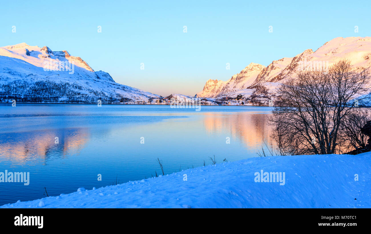 Landscape images ,Arctic Circle Kvaloya island Troms Tromso norway 2018 ...
