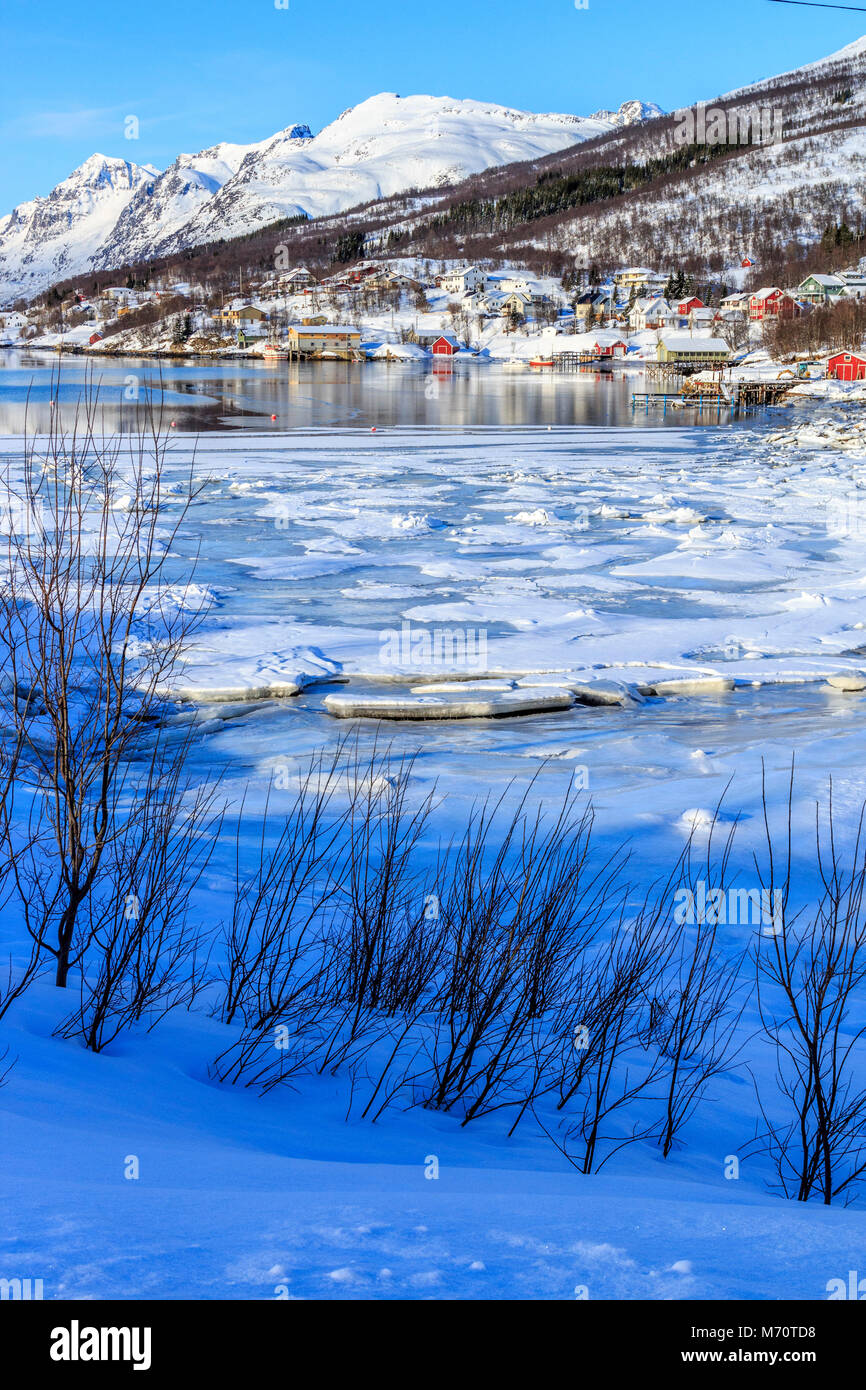 Landscape images ,Arctic Circle Kvaloya island Troms Tromso norway 2018 ...