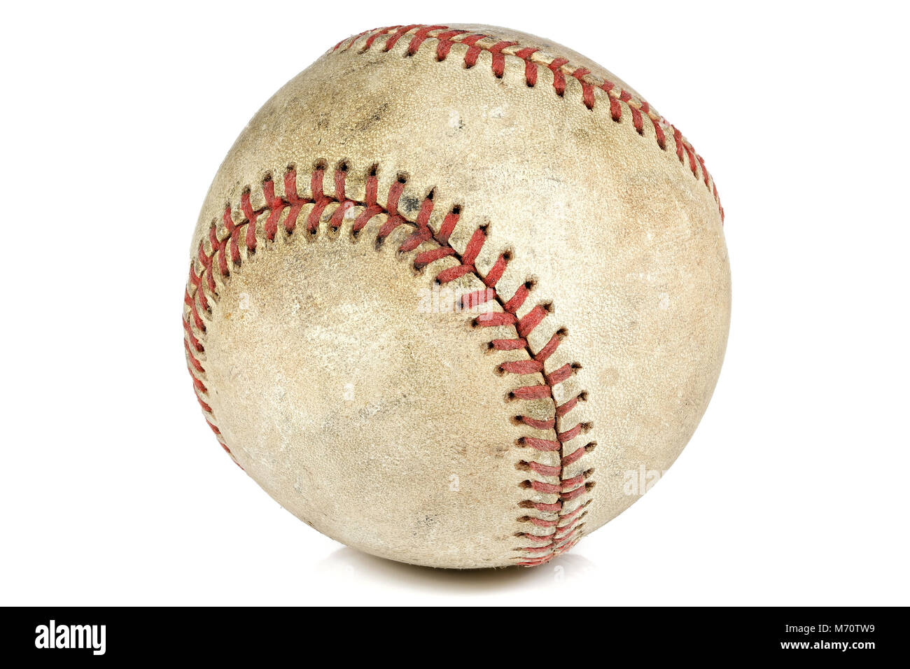 worn baseball isolated on white background Stock Photo - Alamy