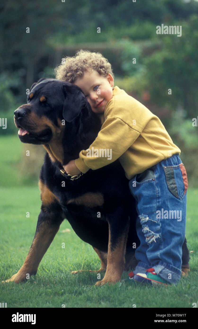 Kid and dog vertical hi-res stock photography and images - Alamy