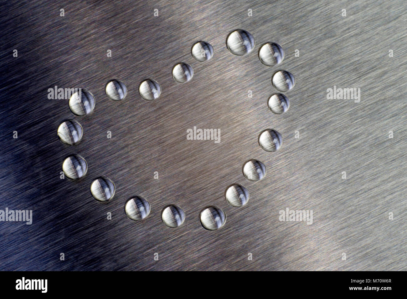 Blue surface in rain closeup hi-res stock photography and images - Alamy