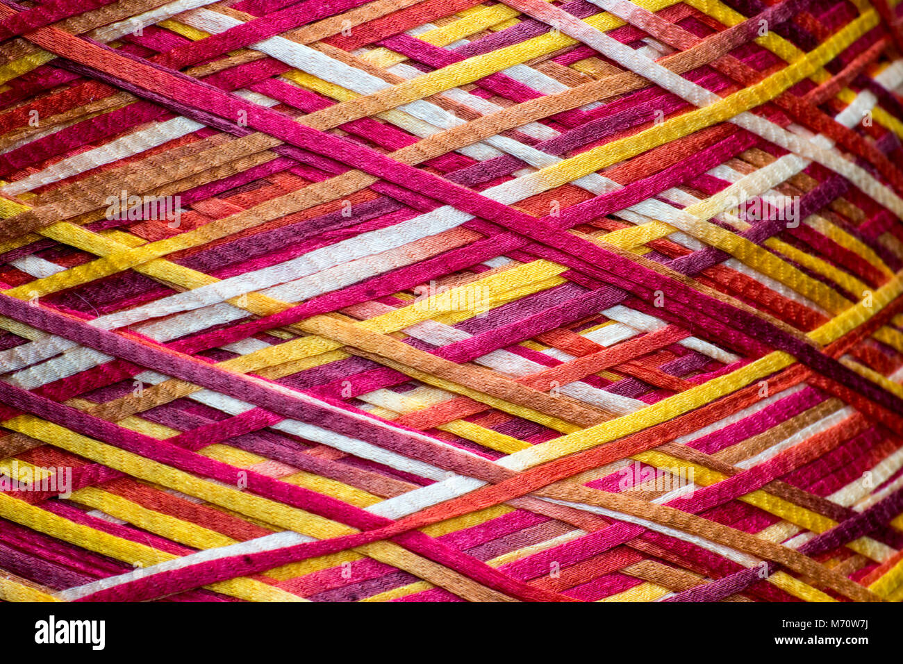 colored thread on a bobbin texture Stock Photo - Alamy