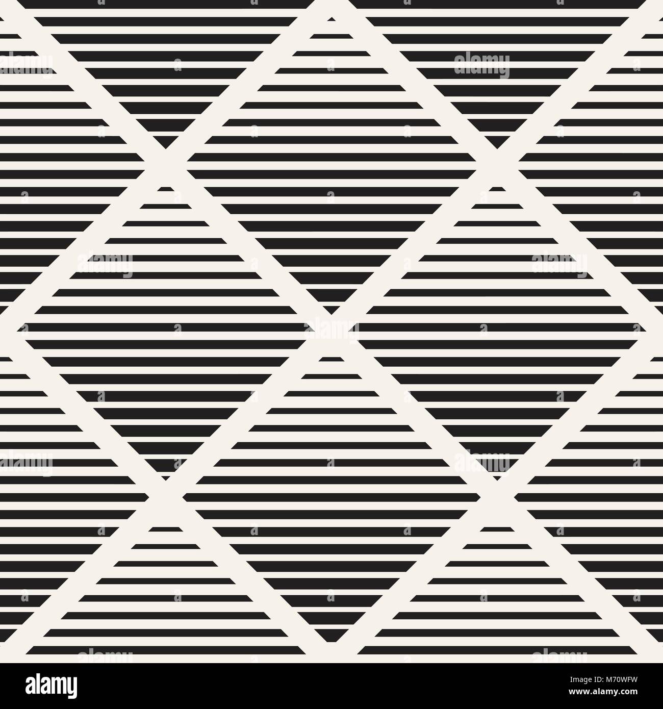 Vector Seamless Black And White Halftone Lines Pattern Abstract