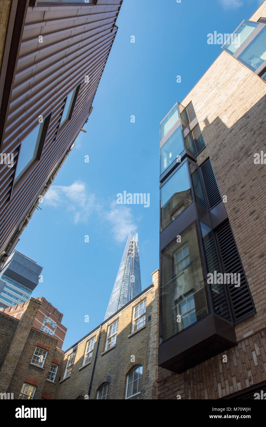a different and unusual view of the shard from an alternative angle ...