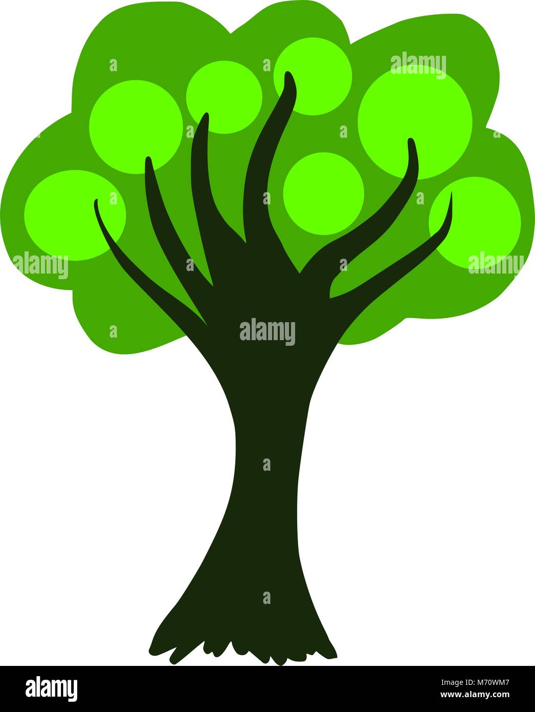 Tree with bubble - graphic illustration Stock Vector Image & Art - Alamy