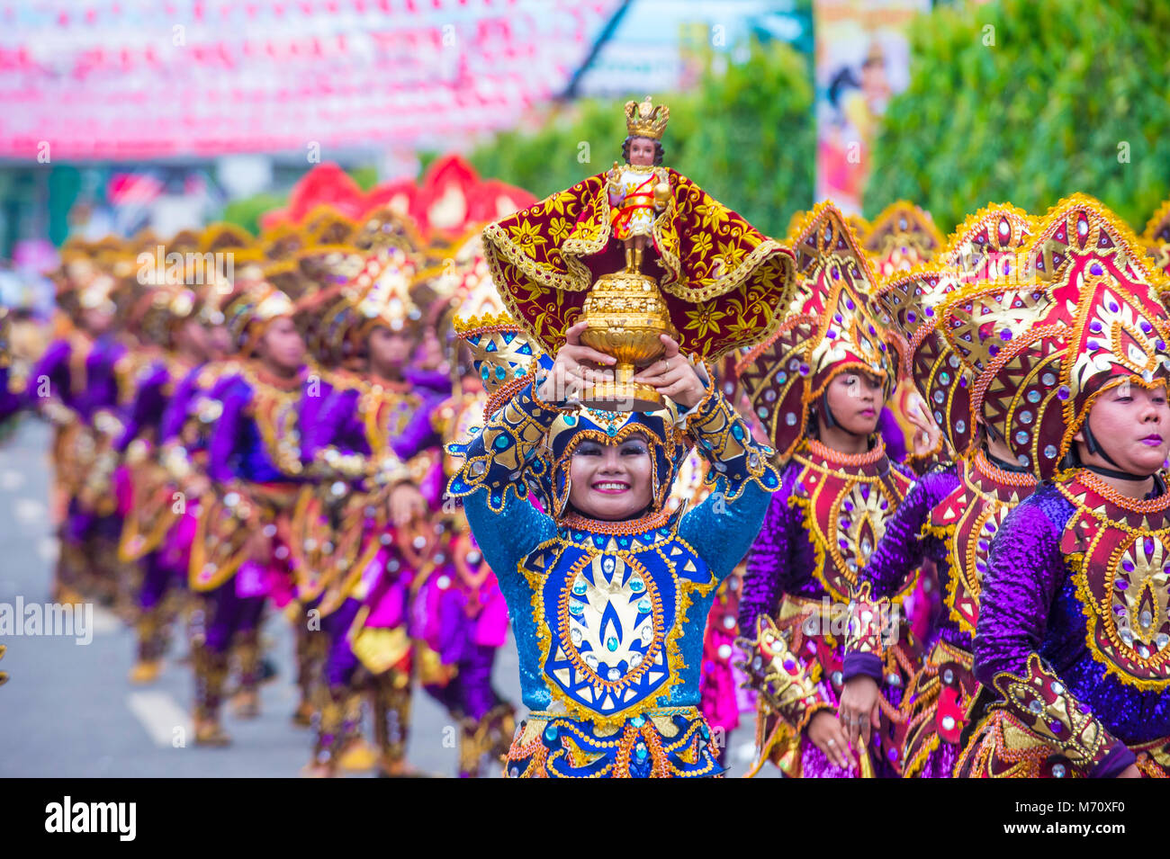 Participants in the Sinulog festival in Cebu city Philippines Stock ...