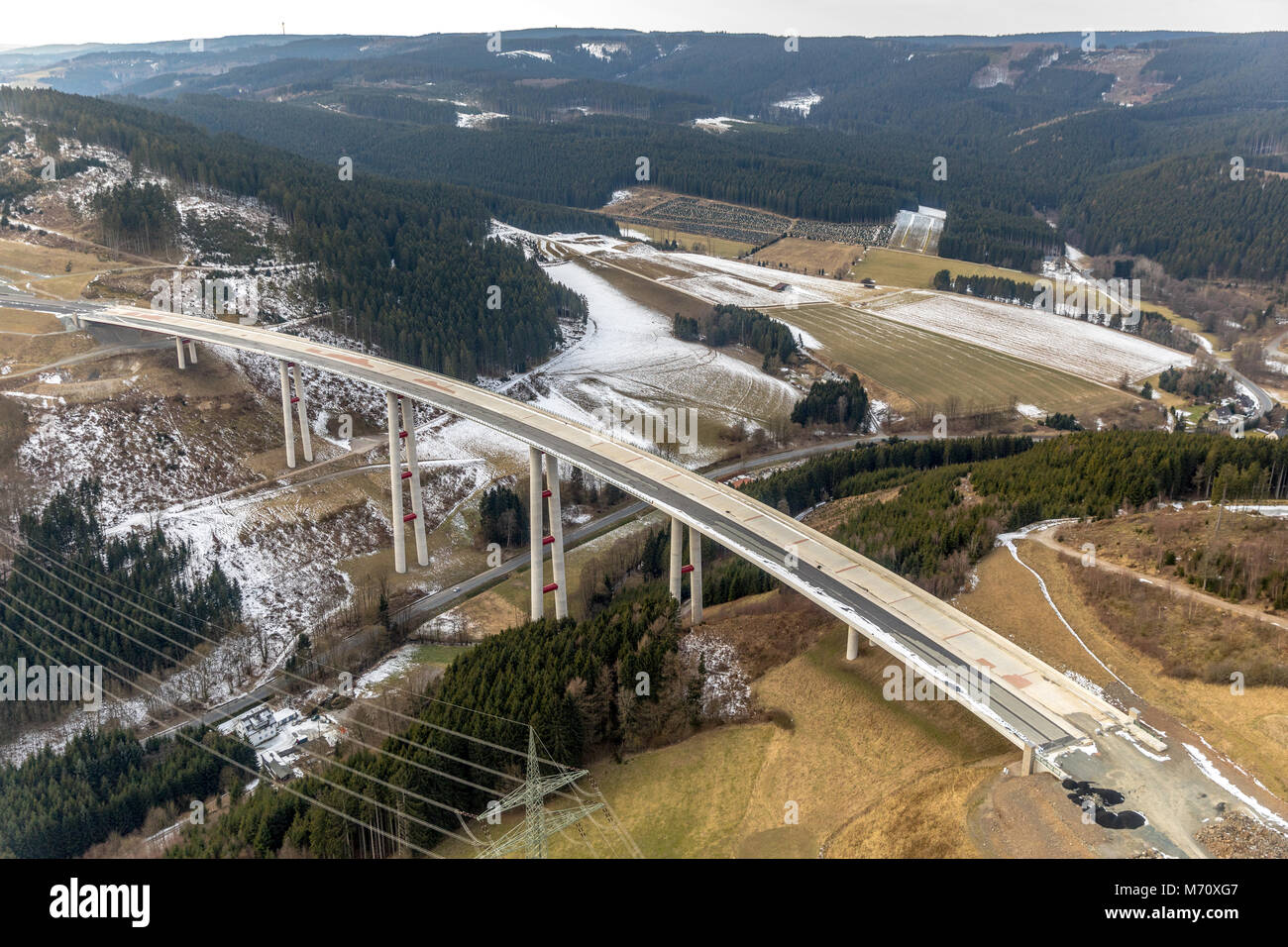 Expansion of motorway A46 valley bridge Nuttlar, highest bridge in ...