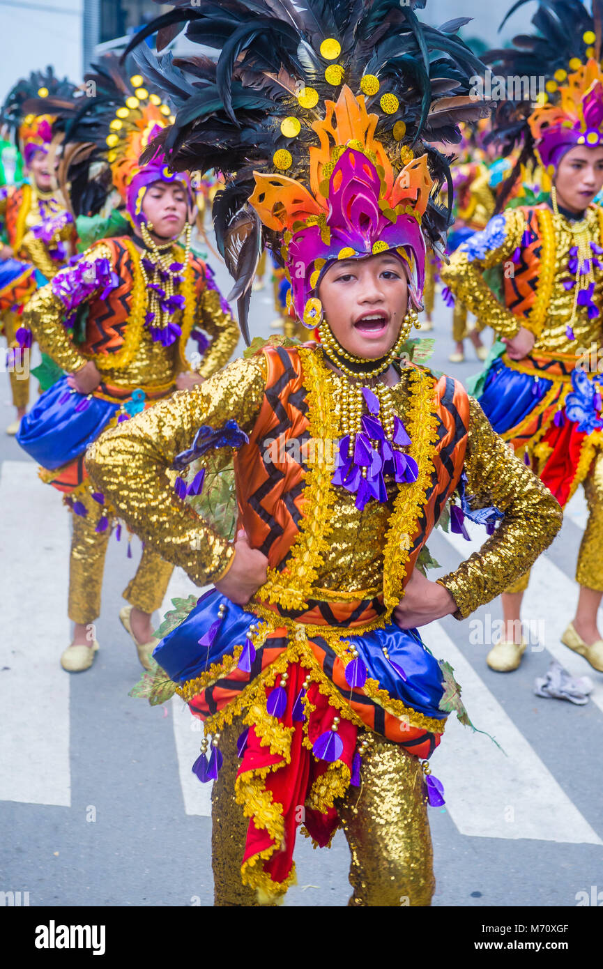 Participants in the Sinulog festival in Cebu city Philippines Stock ...