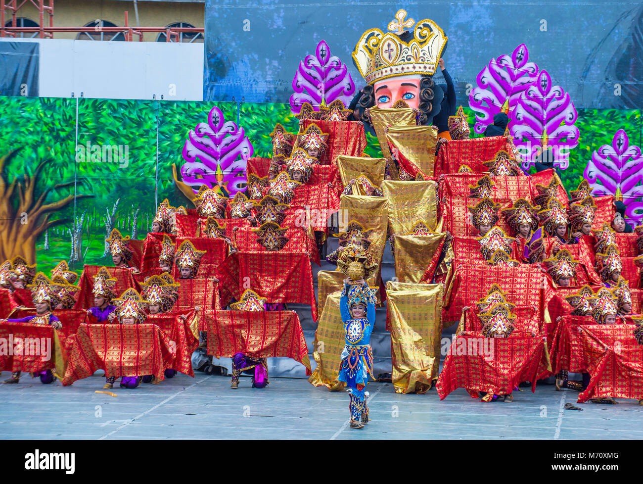 Participants in the Sinulog festival in Cebu city Philippines Stock ...