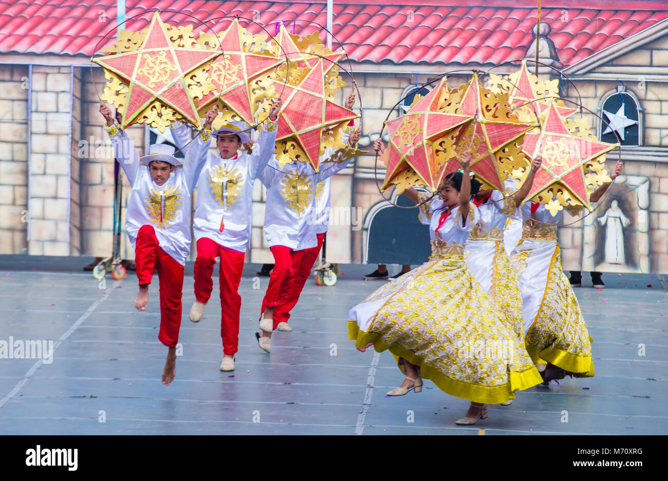 Participants in the Sinulog festival in Cebu city Philippines Stock ...