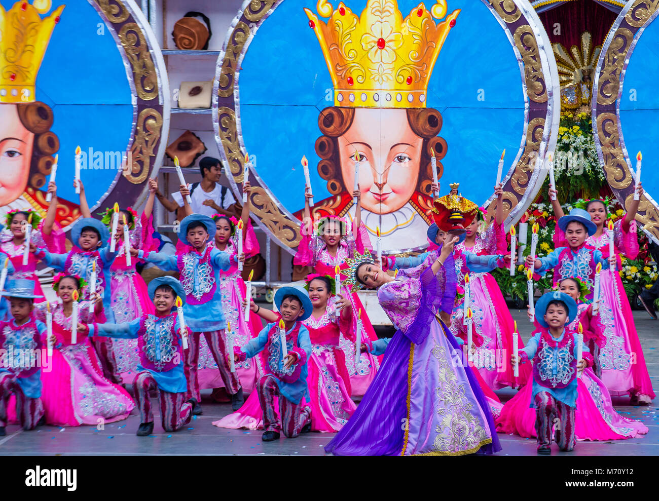 Participants in the Sinulog festival in Cebu city Philippines Stock ...