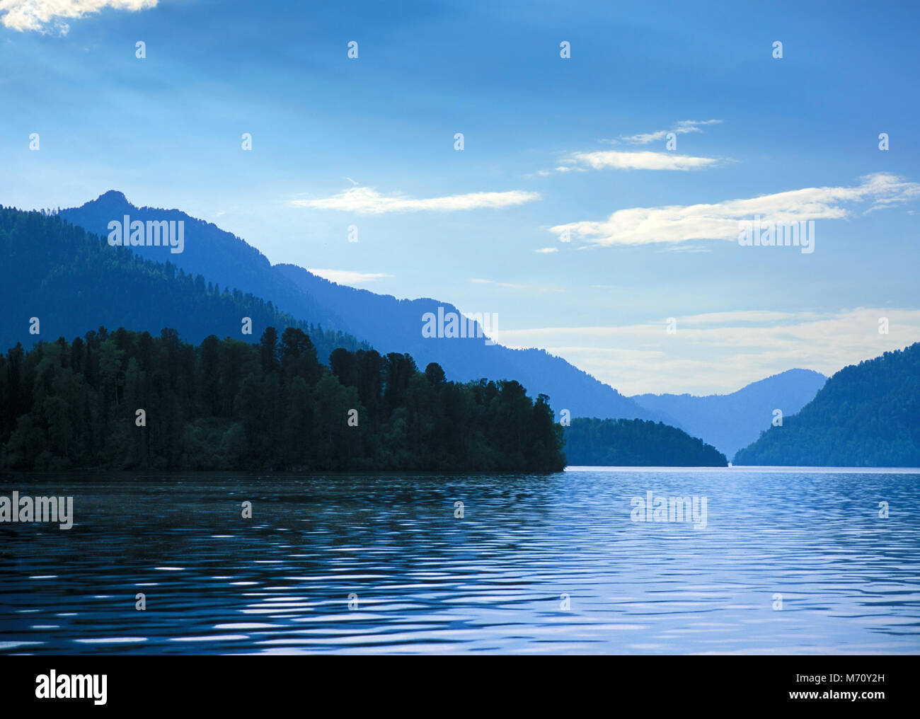 Teletskoye lake in Altai mountains, Siberia, Russia. Beauty summer ...