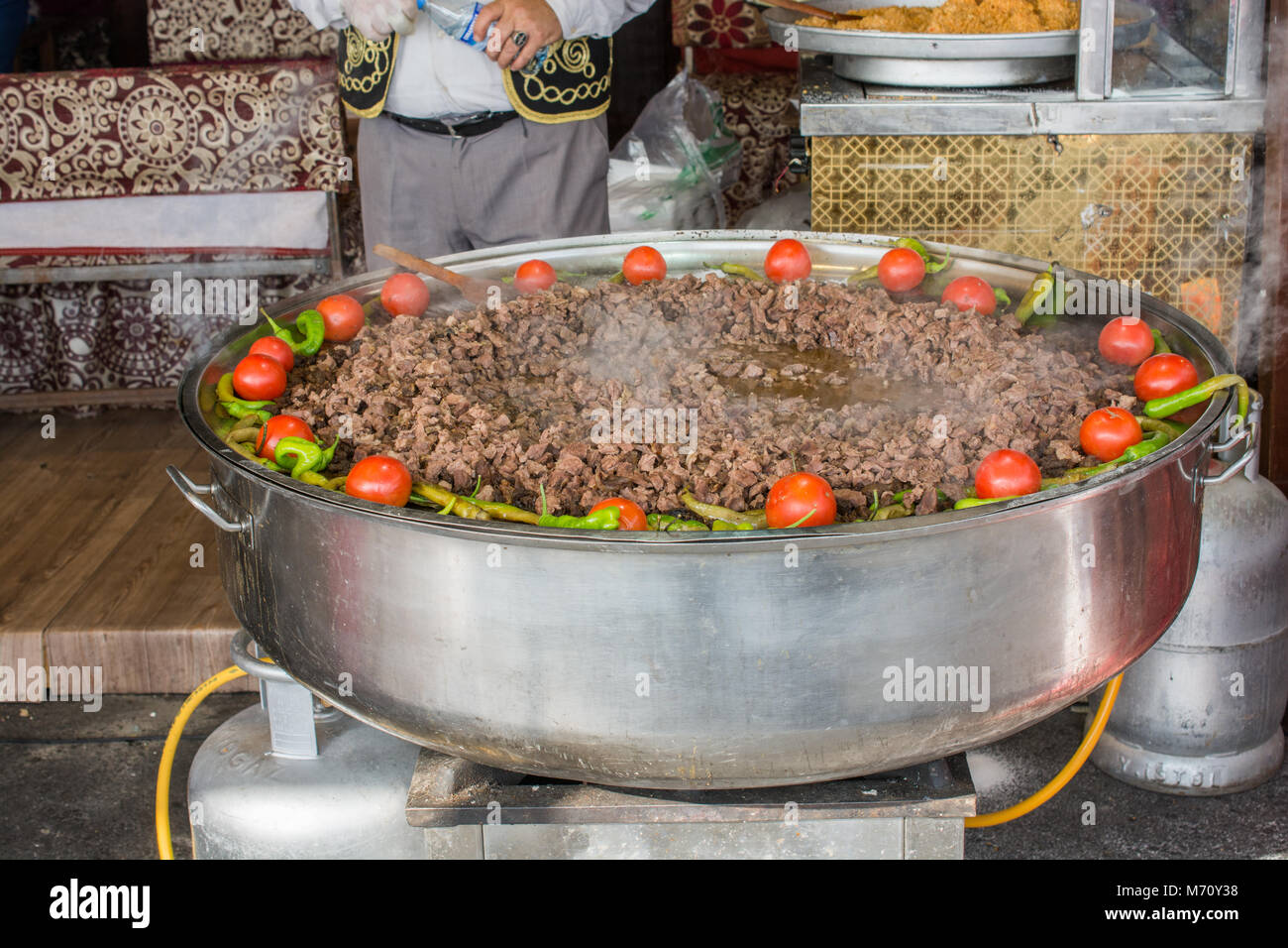 Meat dish made in traditional Turkish style Stock Photo - Alamy