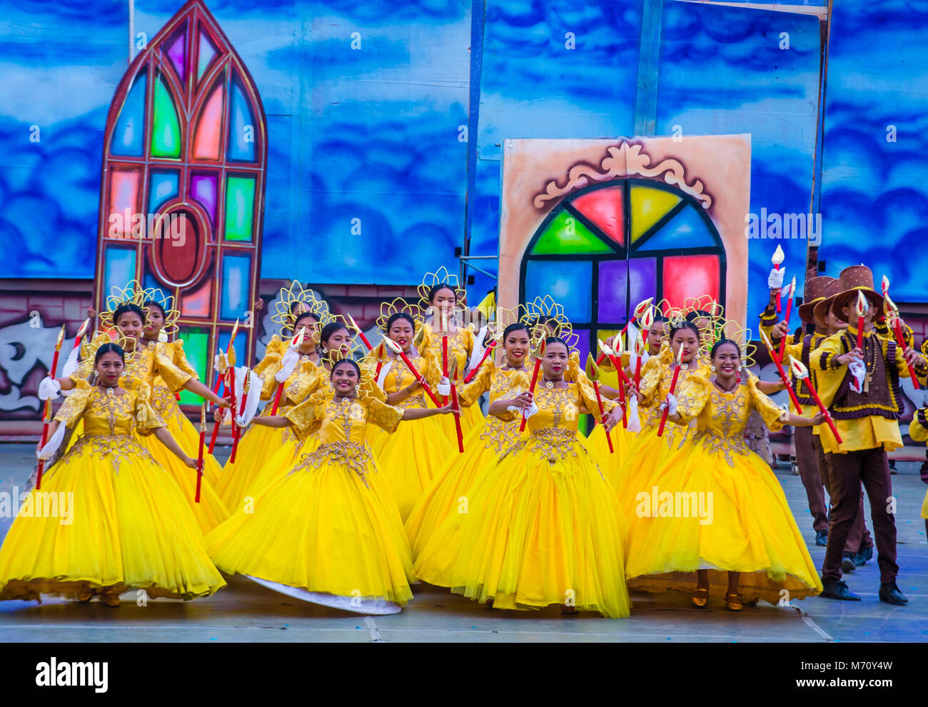 Participants in the Sinulog festival in Cebu city Philippines Stock ...