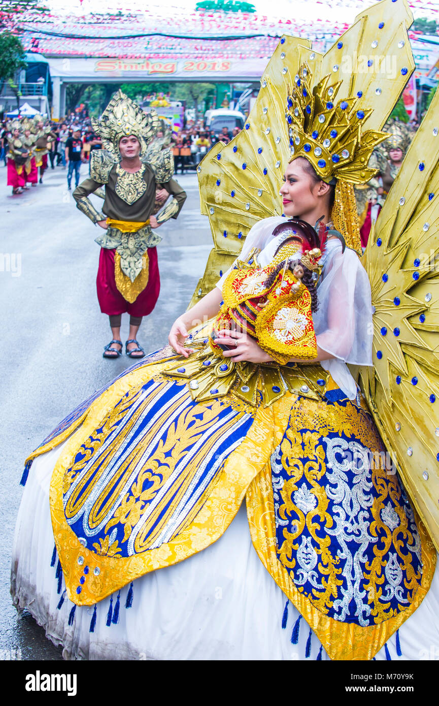 Participants in the Sinulog festival in Cebu city Philippines Stock ...