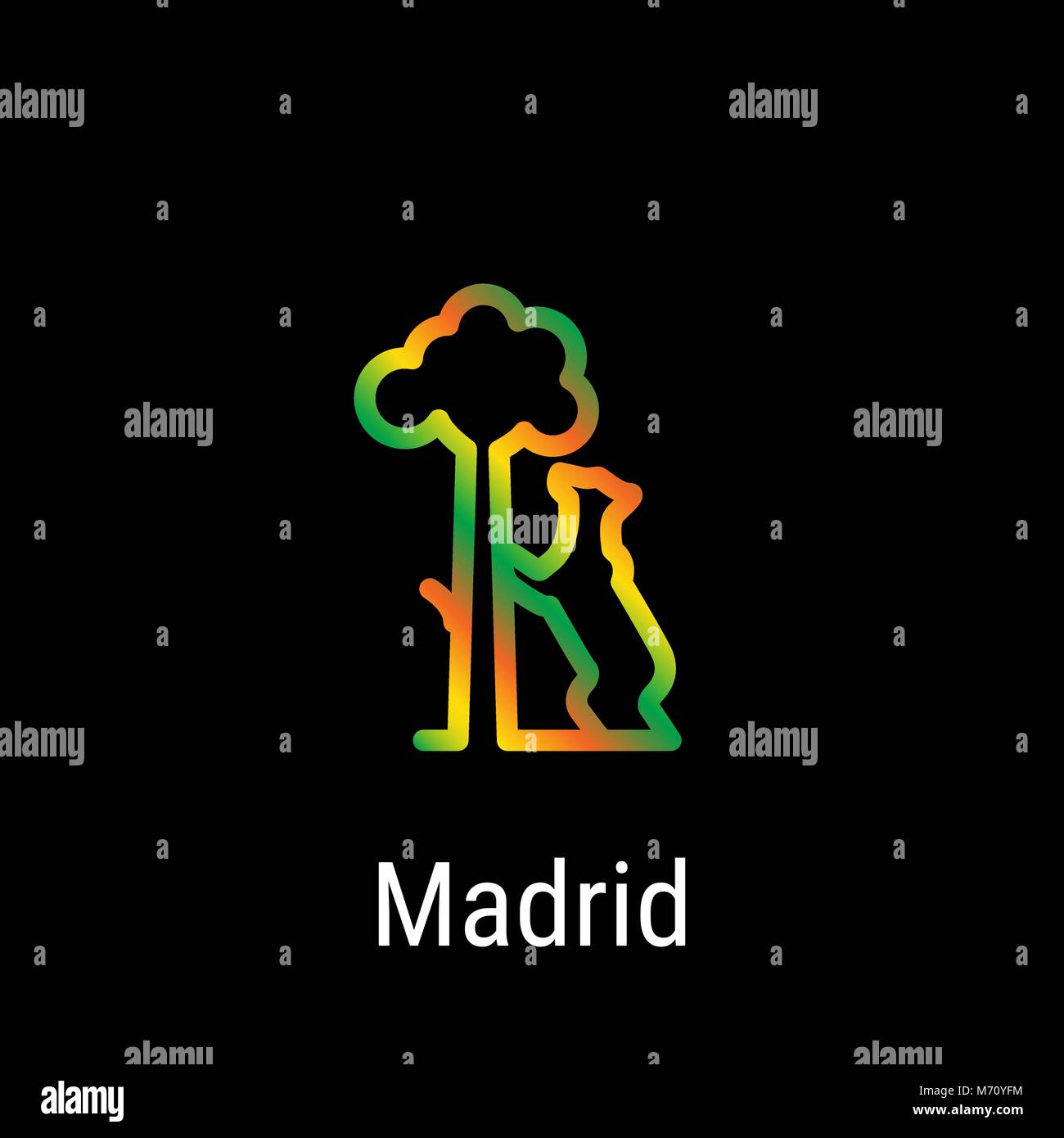 Traditional building madrid Stock Vector Images - Alamy