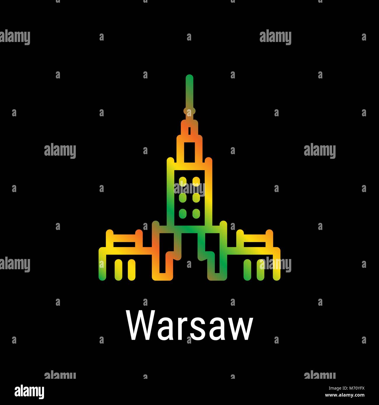 Warsaw, Poland Vector Line Icon Stock Vector Image & Art - Alamy