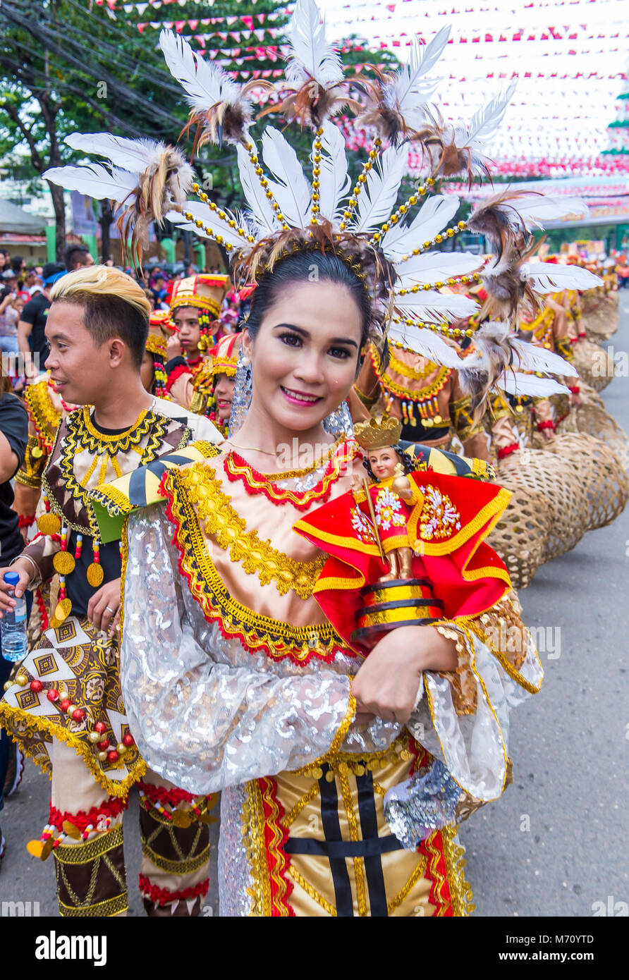 Participants in the Sinulog festival in Cebu city Philippines Stock ...