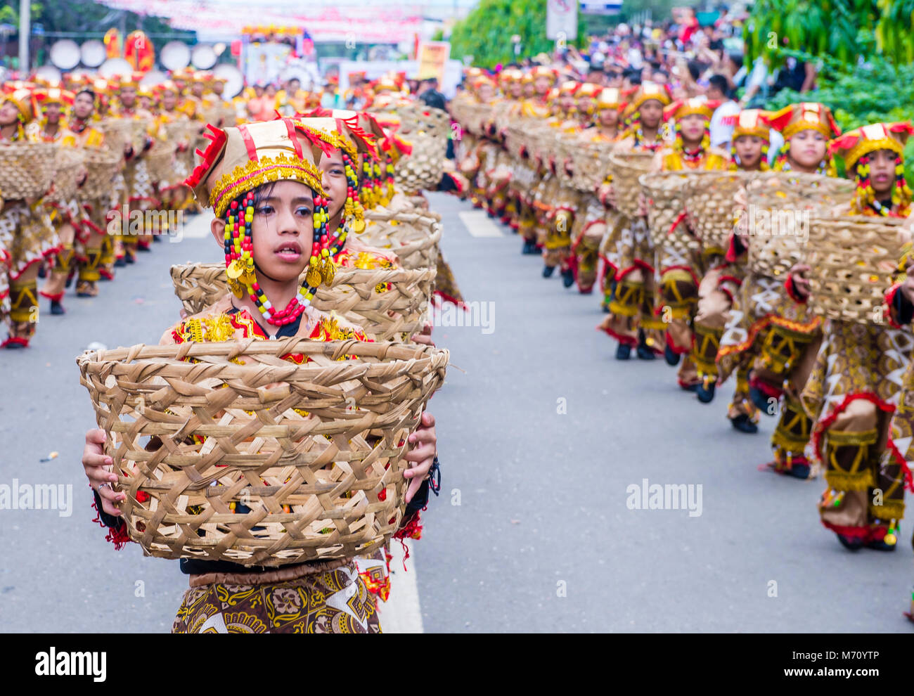 Participants in the Sinulog festival in Cebu city Philippines Stock ...