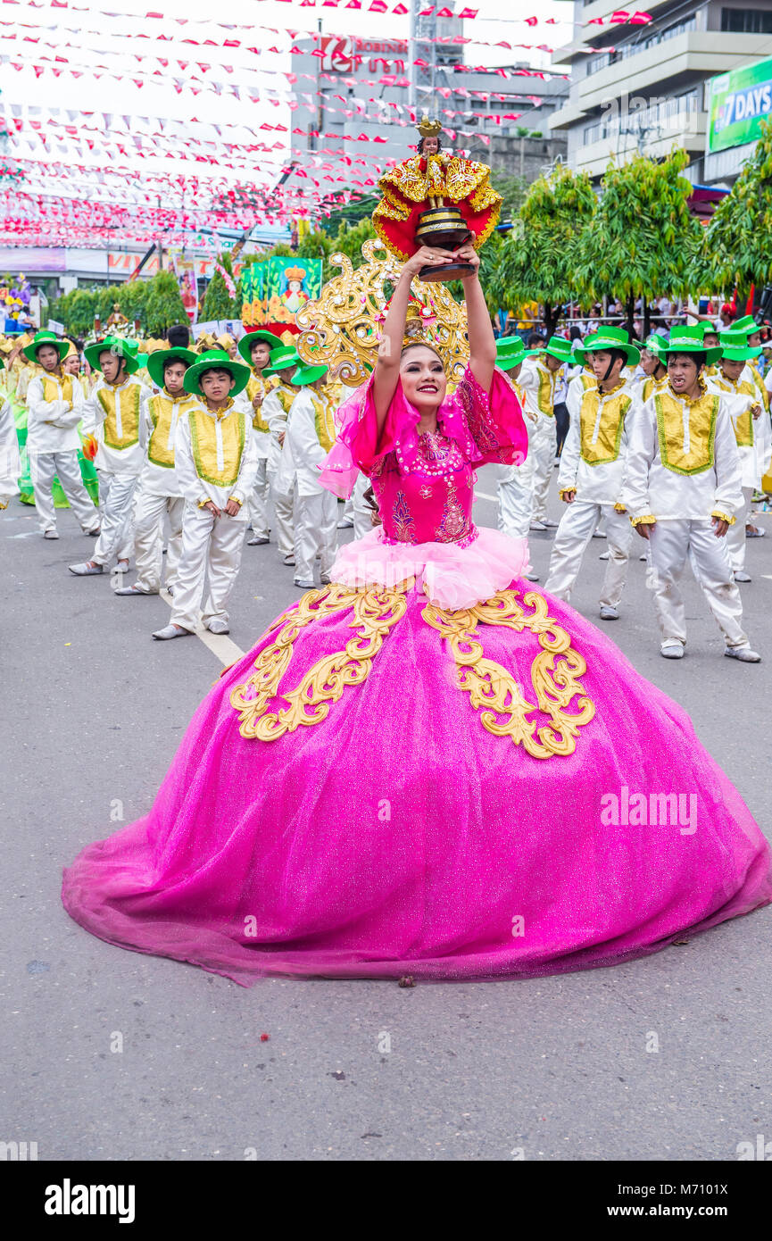 Participants in the Sinulog festival in Cebu city Philippines Stock ...