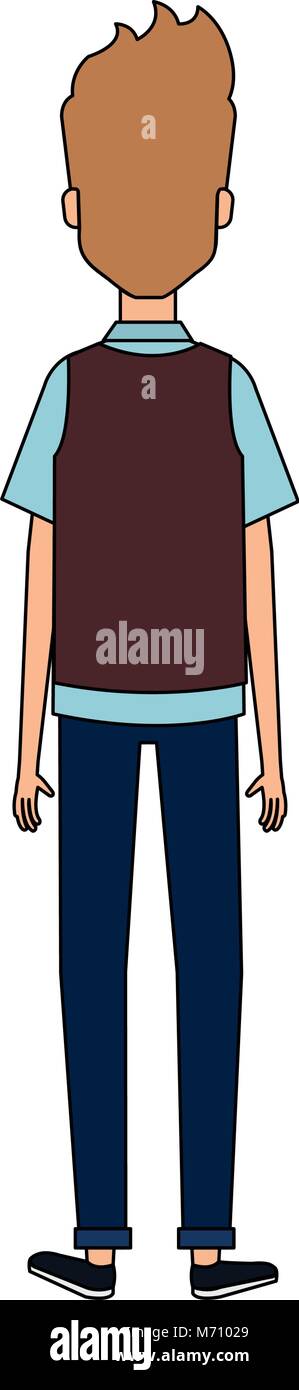 young man model avatar character vector illustration design Stock ...