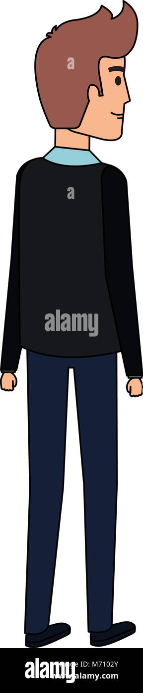 young man model avatar character vector illustration design Stock ...