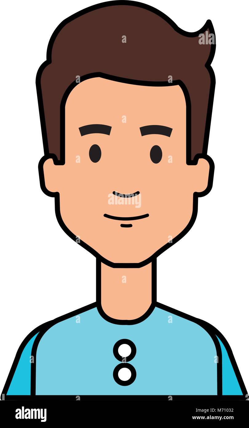young man model avatar character vector illustration design Stock ...