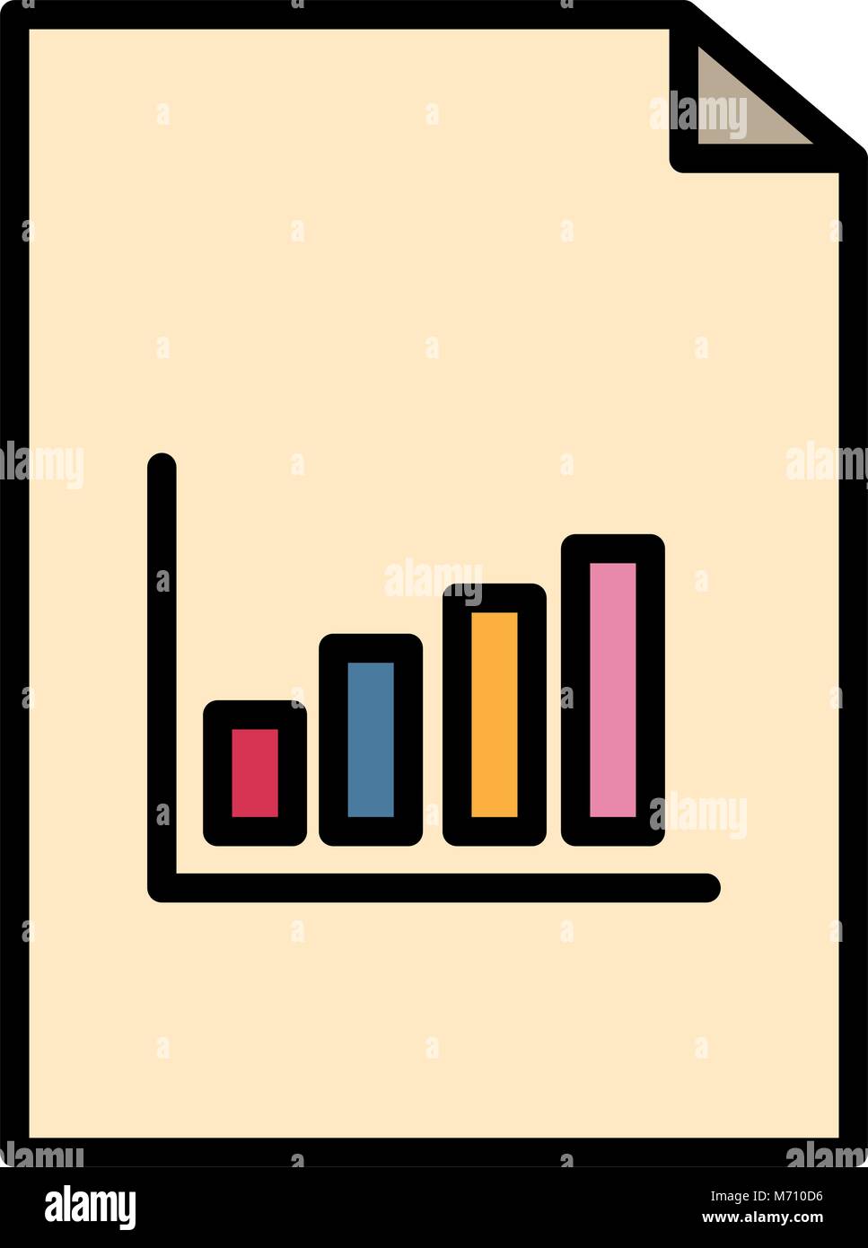 paper document with statistics vector illustration design Stock Vector ...