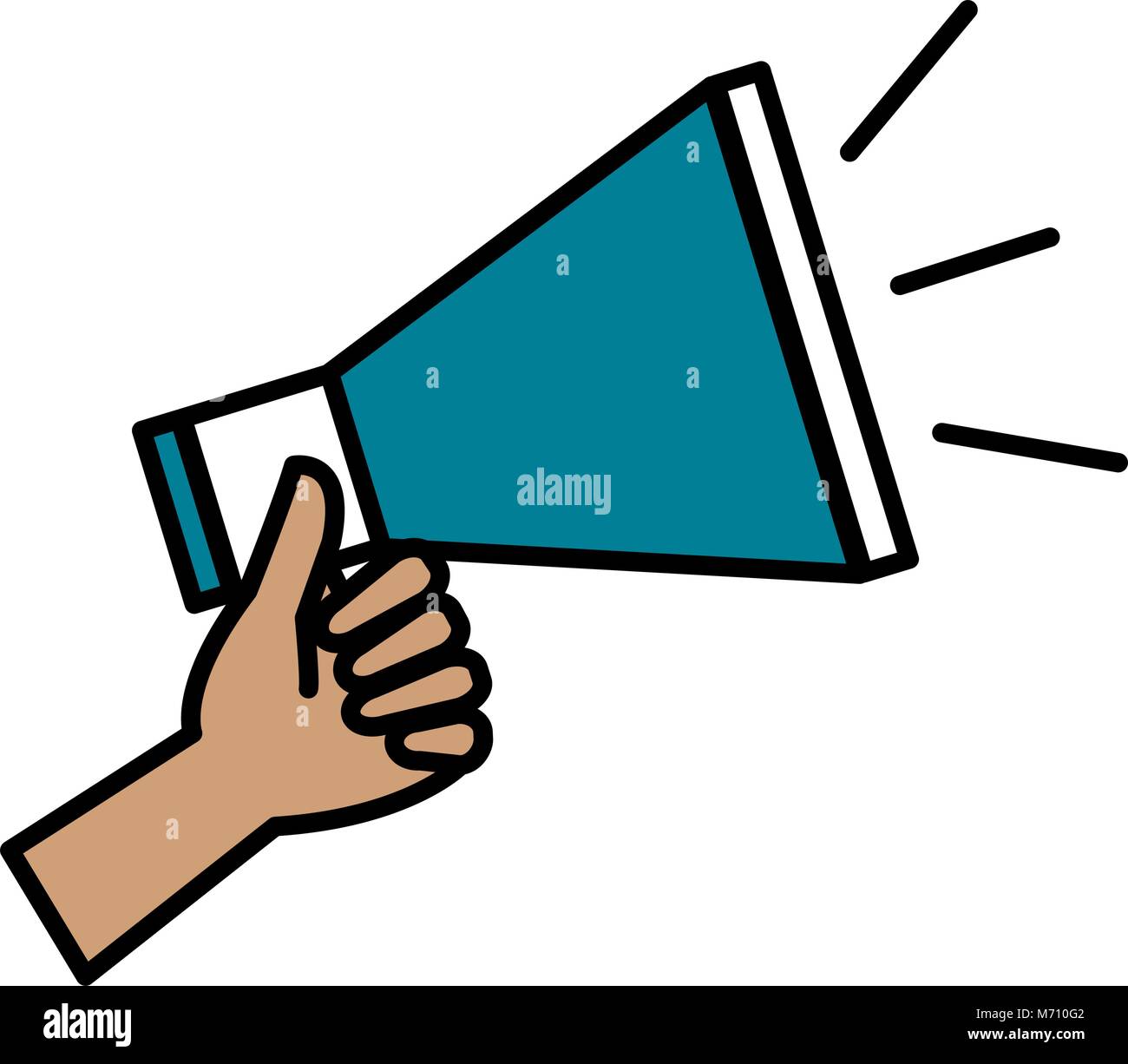 hand with megaphone sound vector illustration design Stock Vector Image ...