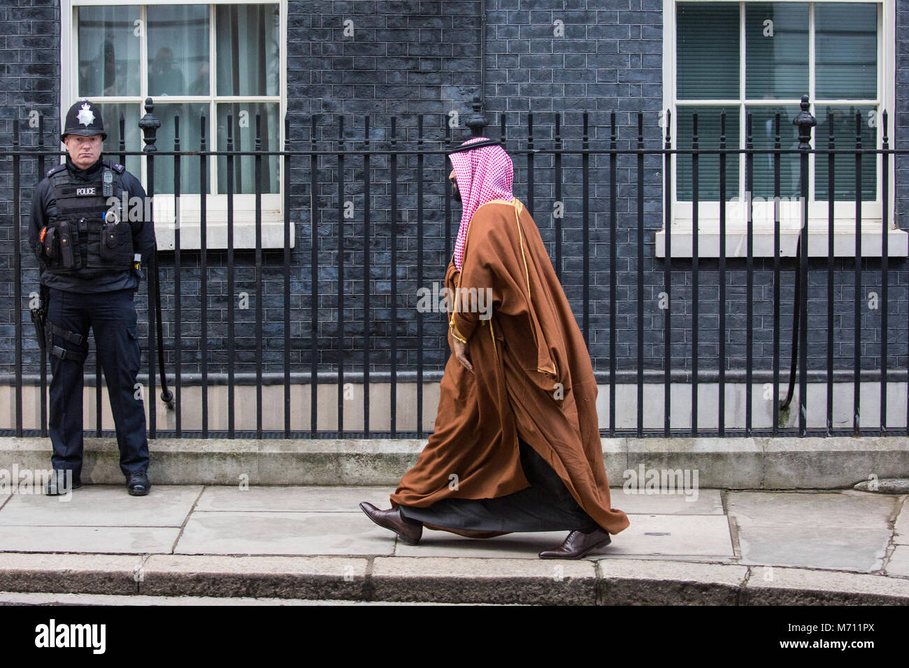 London, UK. 7th March, 2018. Saudi Crown Prince Mohammed bin Salman ...