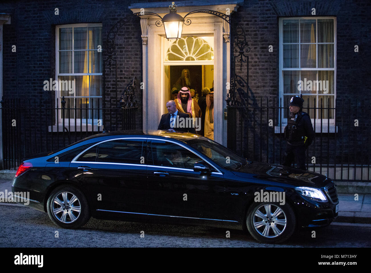 London, UK. 7th March, 2018. Saudi Crown Prince Mohammed bin Salman ...