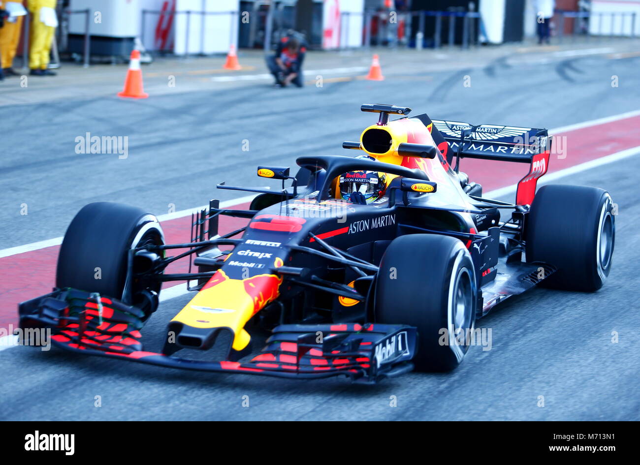 Barcelona, Spain. 7th March, 2018. Daniel Ricciardo, Red Bull Racing ...
