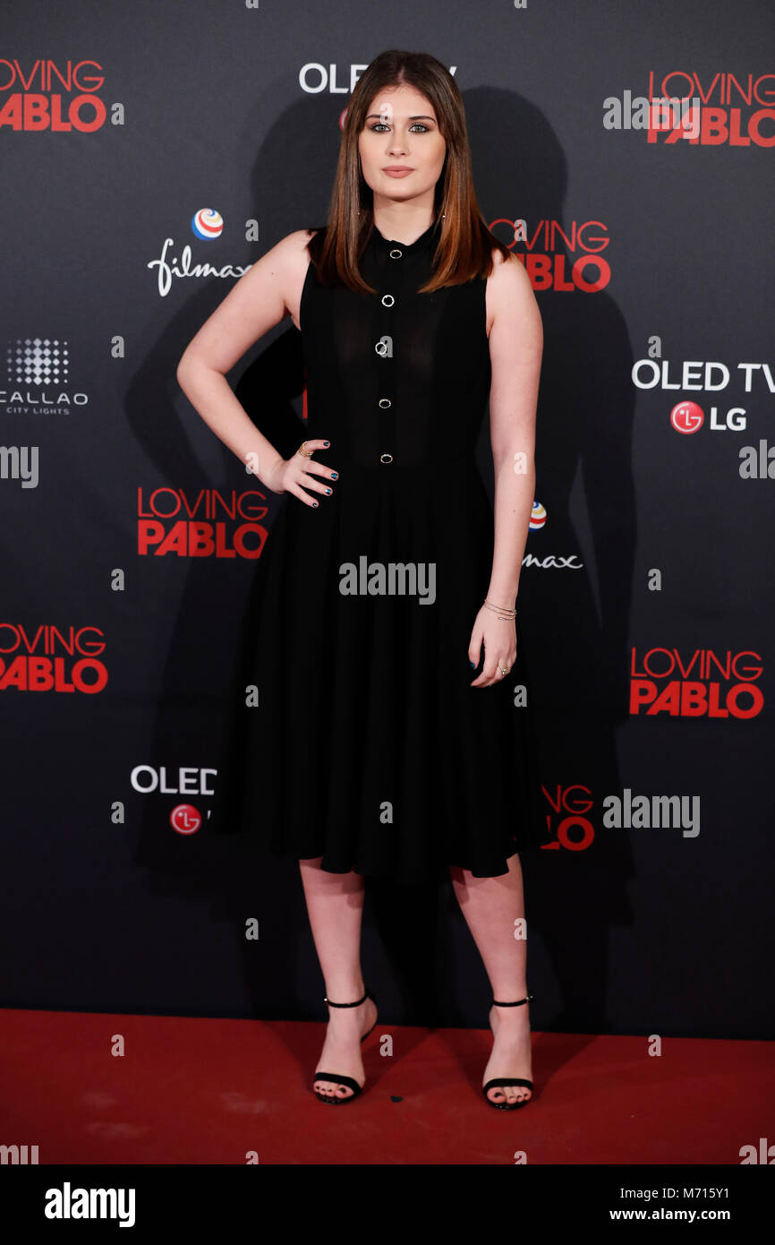 Madrid, Spain. 7th March, 2018. Nerea Camacho during the premiere of ...