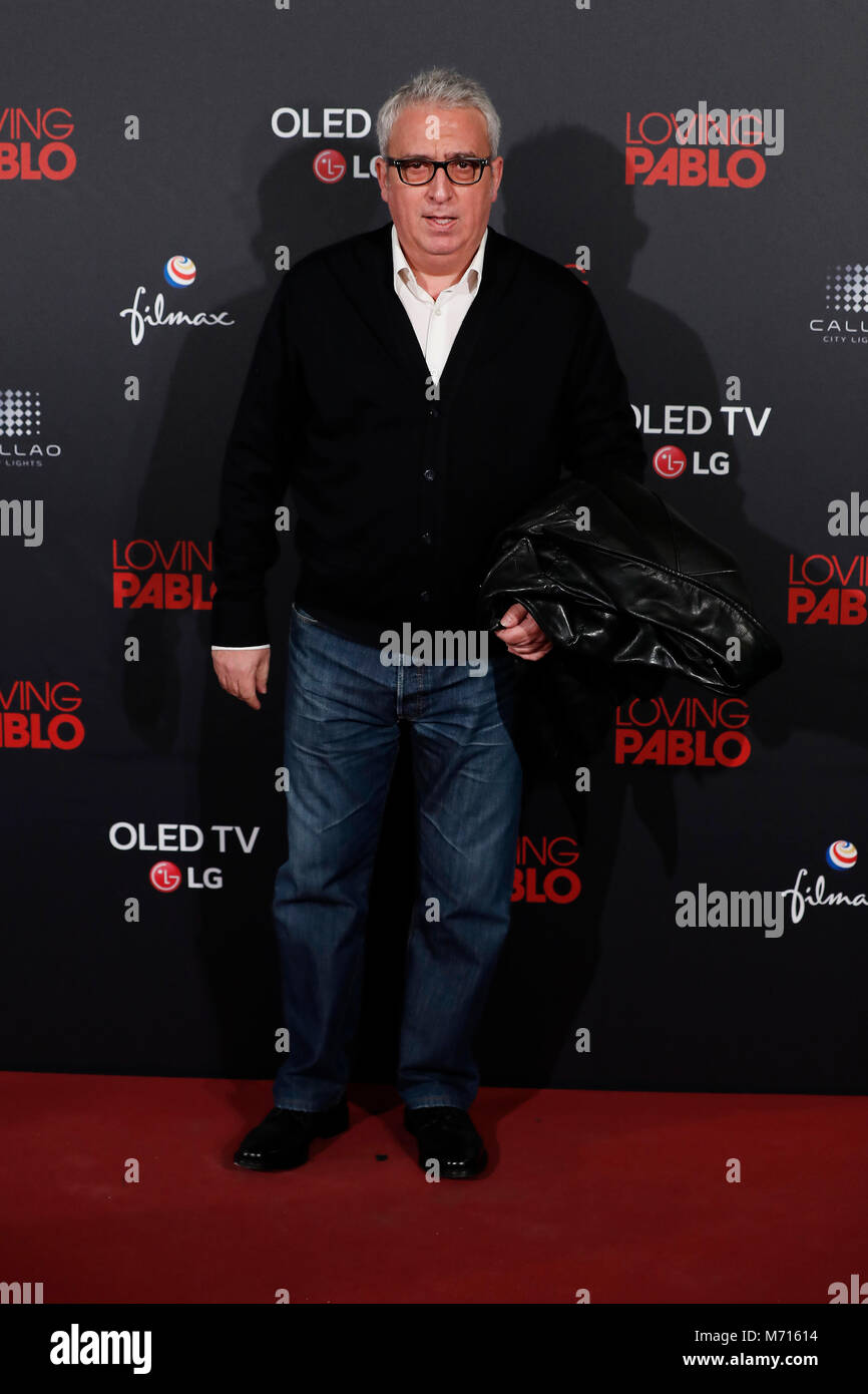 Madrid, Spain. 7th March, 2018. Leo Harlem during the premiere of the ...