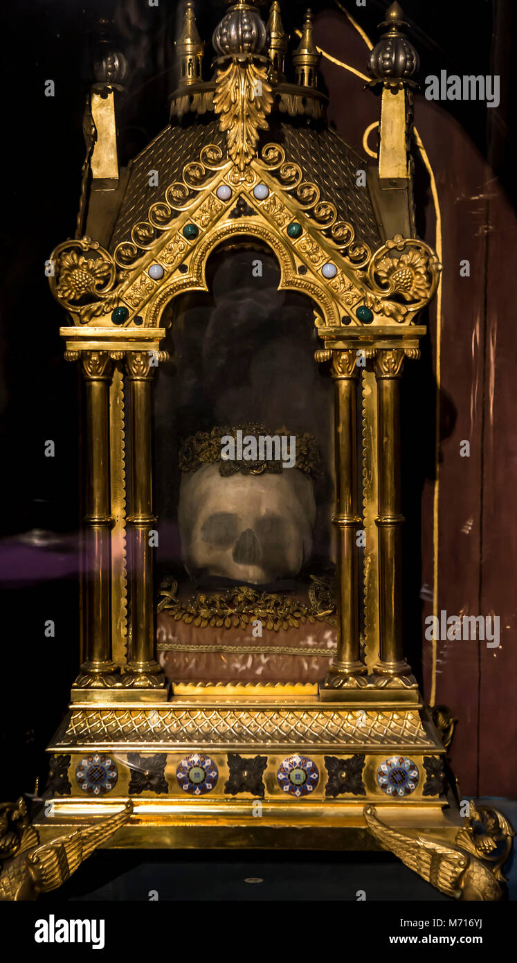Pittsburgh, Pennsylvania, USA. 07th Mar, 2018. The skull of Saint ...