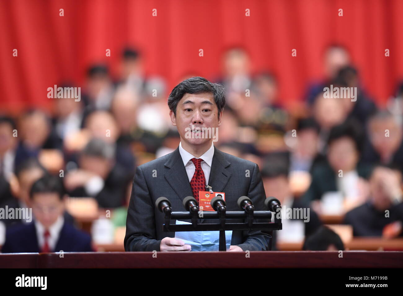 Beijing, China. 8th Mar, 2018. On behalf of those without party ...