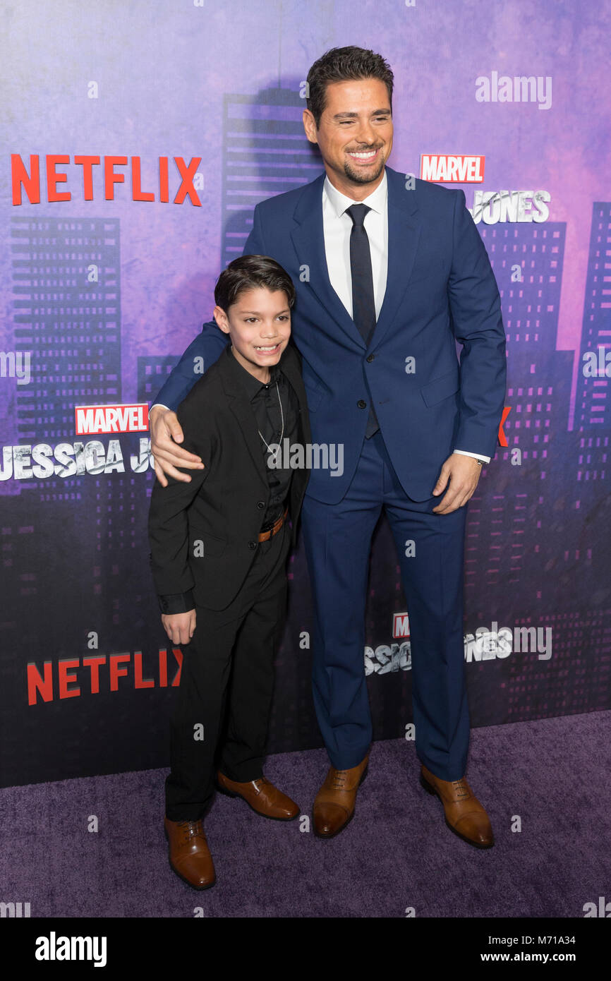 New York, NY - March 7, 2018: Kevin Chacon, J.R. Ramirez attend Marvel ...