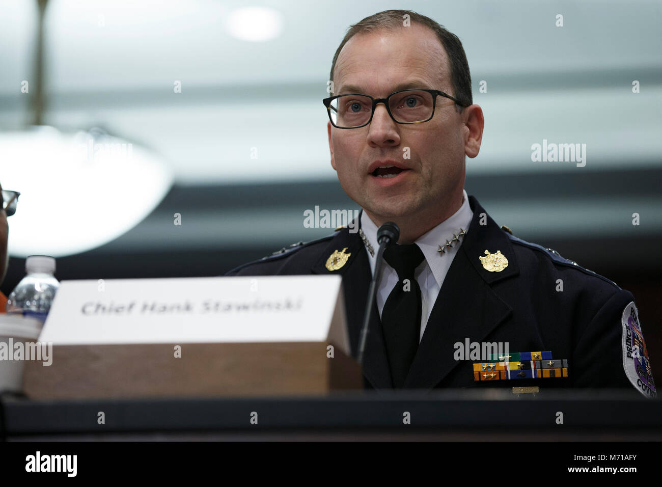 Prince George's County Maryland Police Chief Hank Stawinski speaks to ...