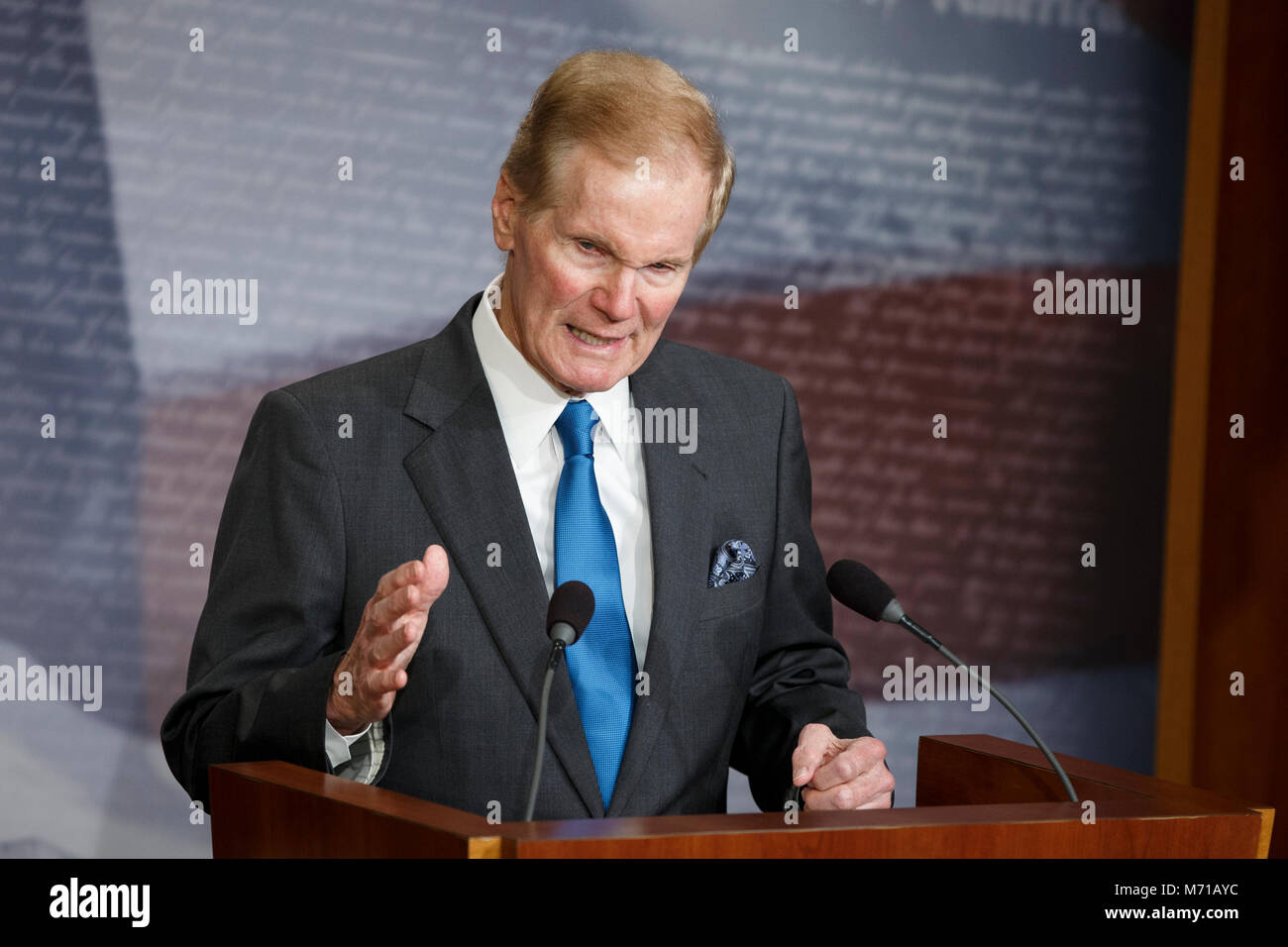 United States Senator Bill Nelson, Democrat of Florida, speaks during a ...