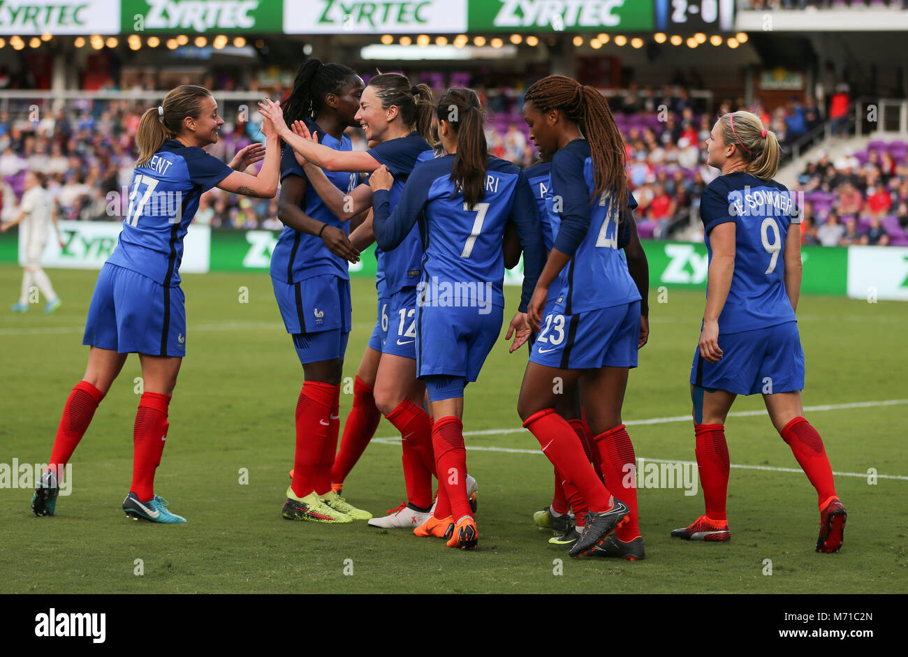 Orlando, Florida, USA. 7th Mar, 2018. The French Women's National Team ...