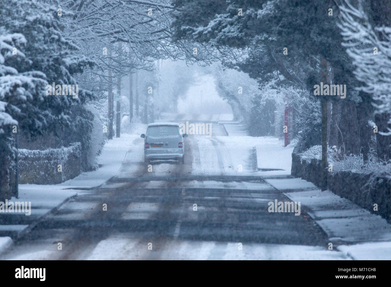 Flintshire, Wales, 8th March 2018. UK Weather. After a week of heavy ...