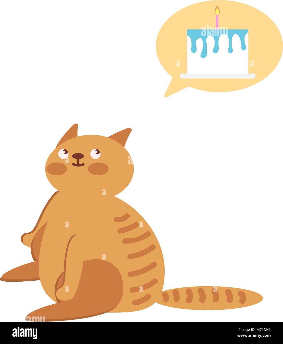 Kitten sitting on orange Stock Vector Images - Alamy