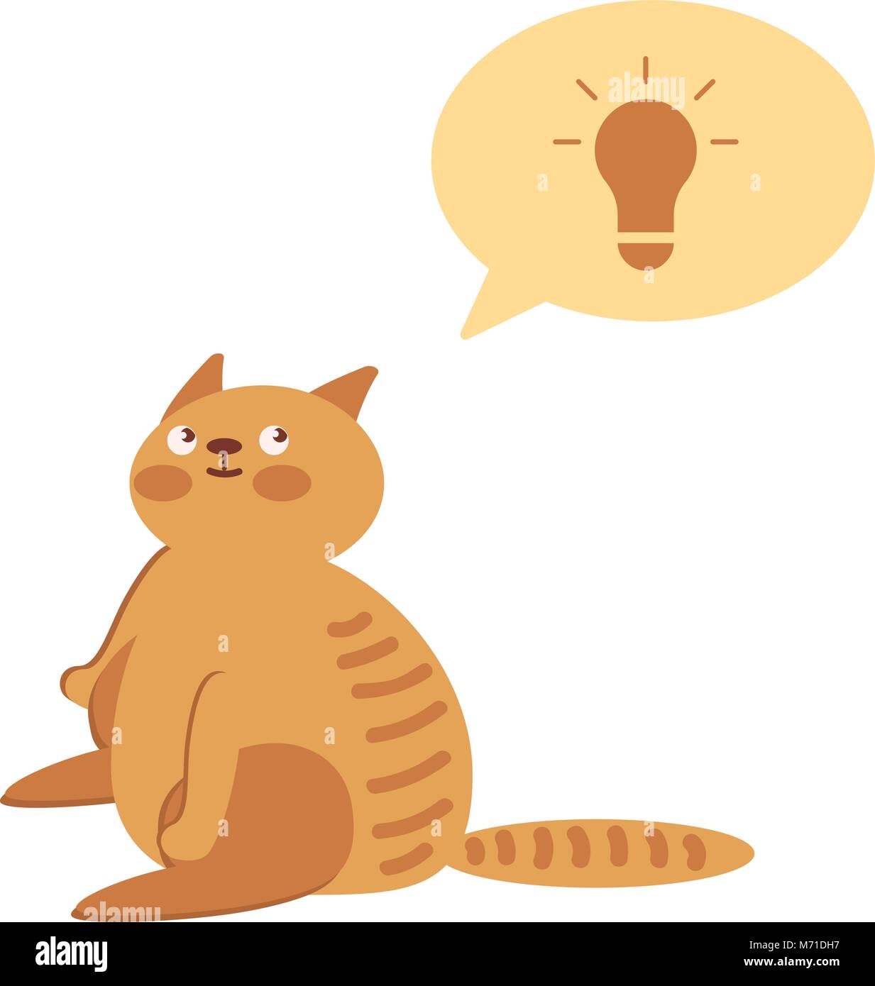 Domestic cat ginger tabby Stock Vector Images - Alamy