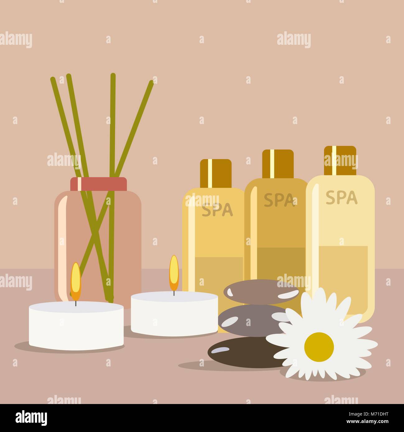 Aroma therapy set. A collection of home fragrances aroma candle, sticks ...