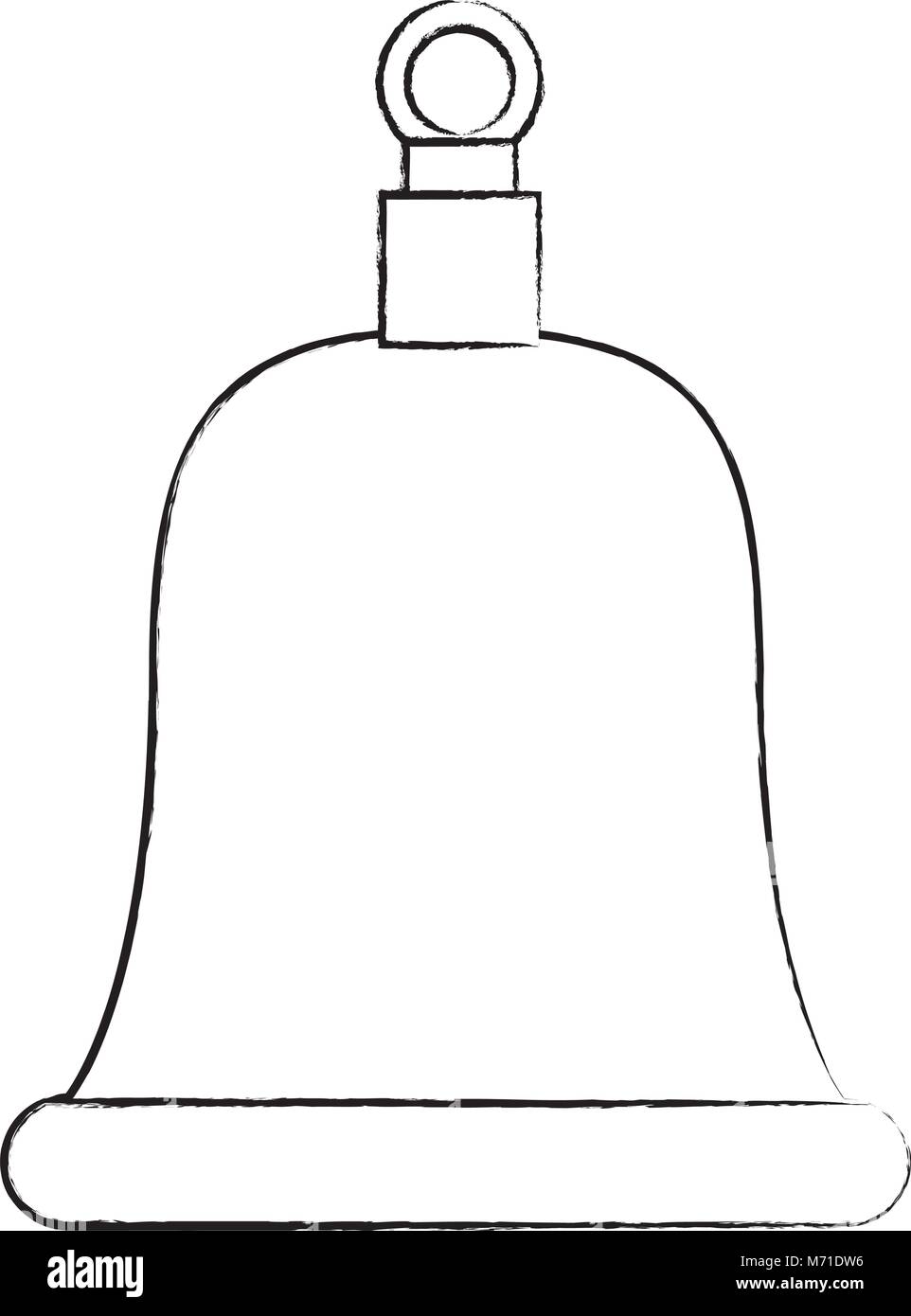 sketch of bell icon over white background, vector illustration Stock ...